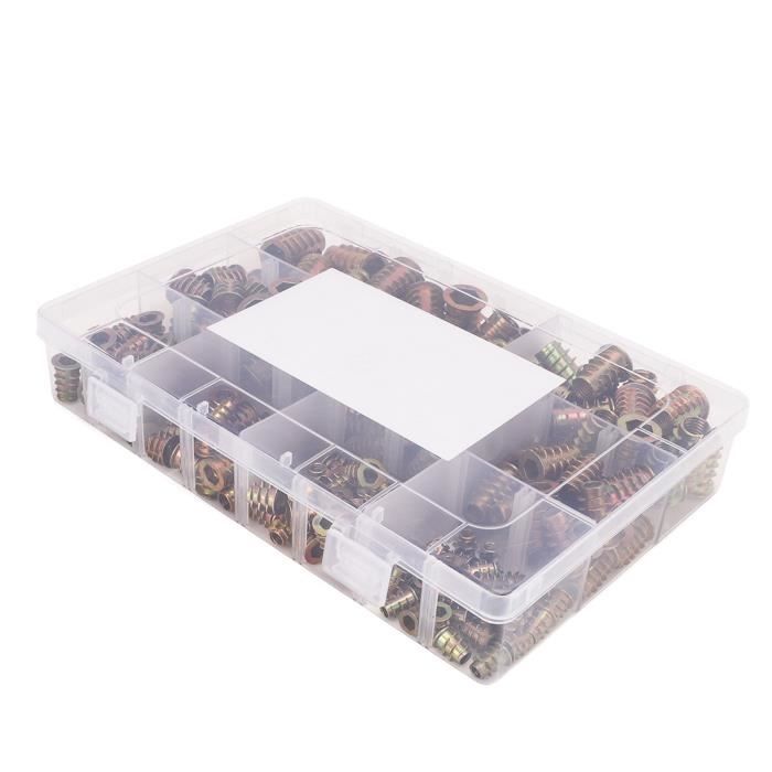 PAR - crous à inserts filetés crous M4, 200 Pièces Inserts Filetés Kit d'assortiment d'écrous ...