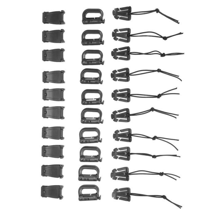 Duokon Ensemble de sangles à clip pour sac à dos 30 Pièces Sac à Dos ...