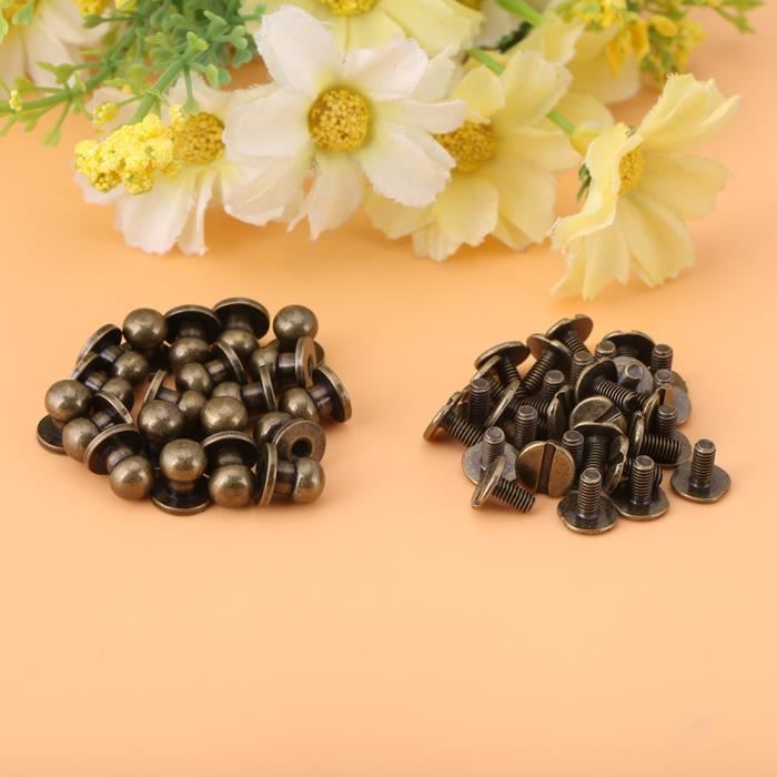 Bouton de rivet - FAFEICY - 8x6mm - cuivre solide - accessoires en cuir ...