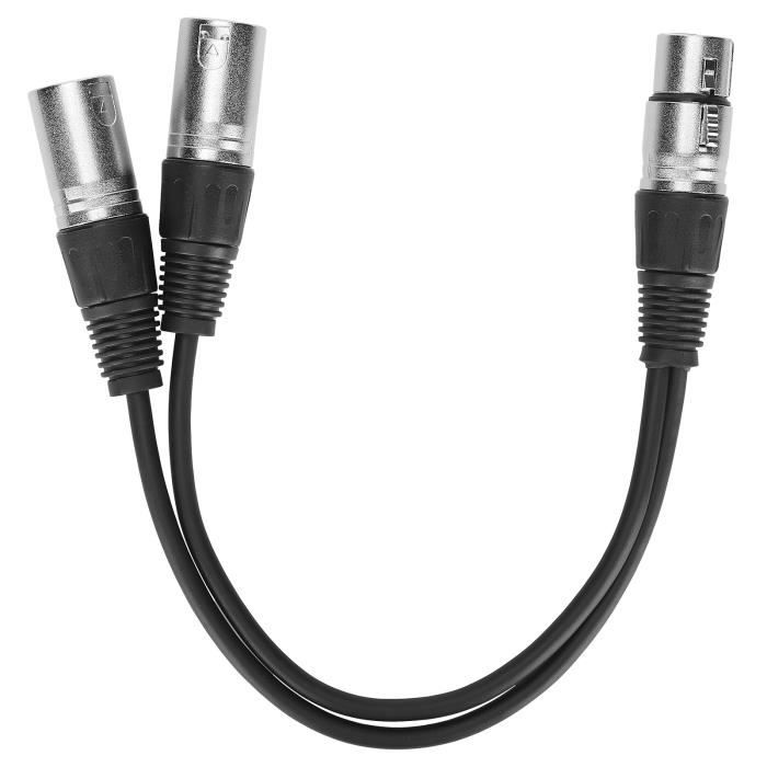 Câble XLR Femelle vers Dual XLR Mâle Y-Type Micro - Cdiscount TV Son Photo