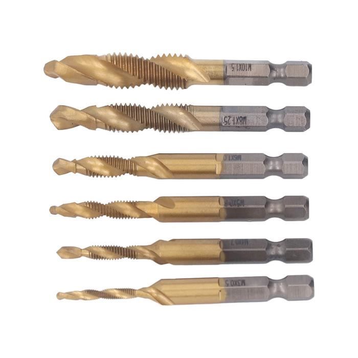 HEG Taraud À Filetage Composite En Acier Rapide 6Pcs Tarauds Filetés M3 ...