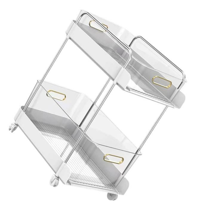 Chariot Roulant - HURRISE - 2 Étages - Grande Capacité - 4 Roues ...