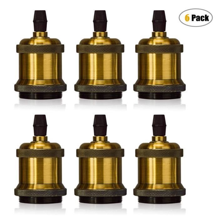 Tempas Lot de 6 Douilles E27 Rétro Douille de Lampe Vis Ampoule LED ...
