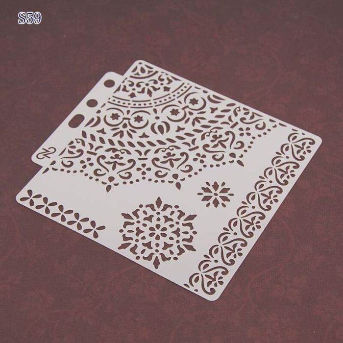 12 Styles creux pochoirs de stratification Scrapbooking estampage ...