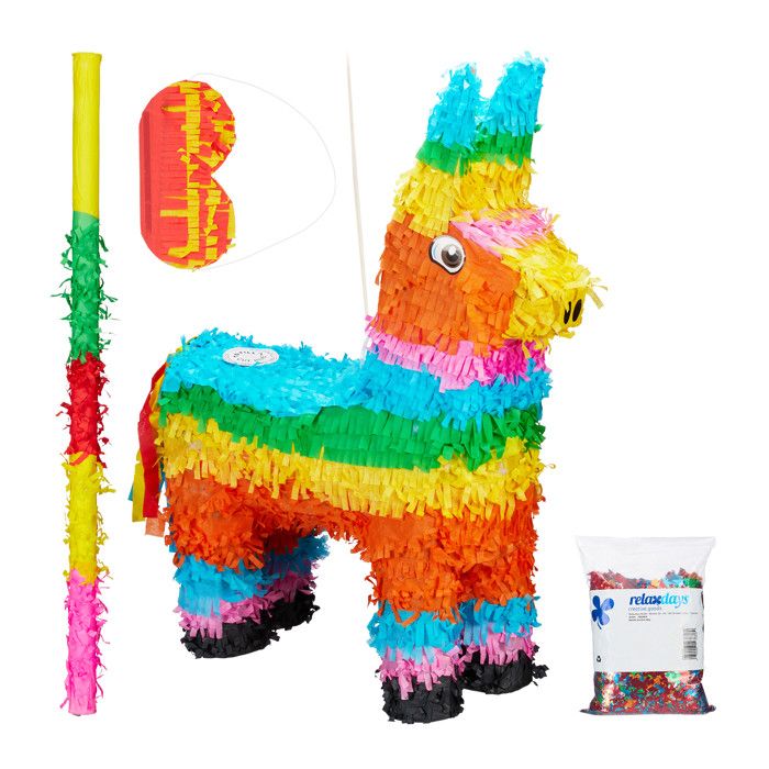 Ensemble de 4 pièces pour pinata lama, sac de confettis XXL, bâton pour ...