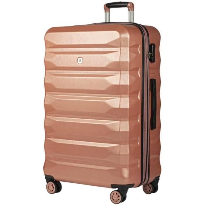 Grande Valise Rigide En Coque 4 Roues 85Cm Nice Rose[J2428]