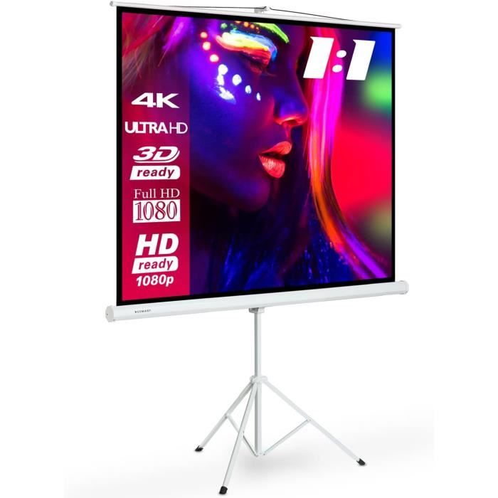 Economy Exs Écran De Projection Trépied 160 X 160 Cm (89") | Format 1:1 | Home Cinéma Beamer ...