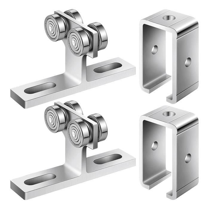 Assemblage de Chariot à 4 Roues en T Support de Voie de Chariot à 2 ...