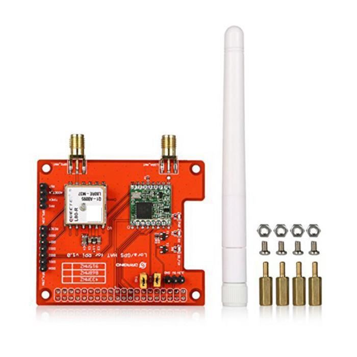 Module D'Extension LoRa GPS HAT pour LoRaWan et GPS Compatible pour la Passerelle LoRaWAN ...