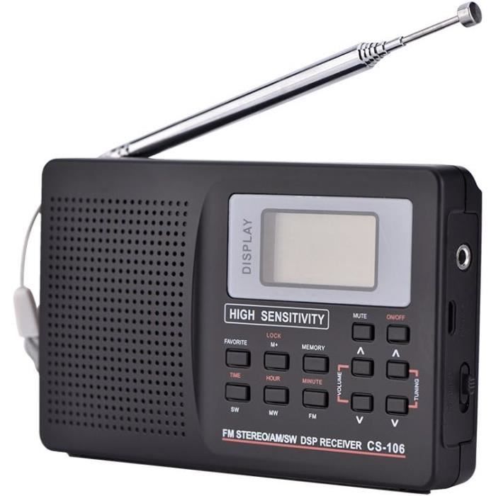 Radio Stéréo Numérique Portable Fm-Am-Sw-Lw-Tv Radio Récepteur Pleine ...