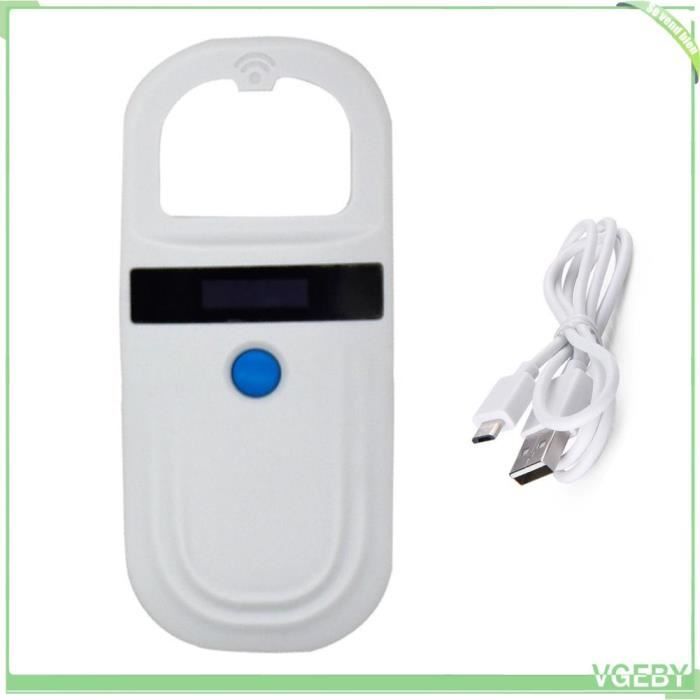 Lecteur Puce Animal 134.2/125Khz EMID FDX‑B USB Rechargeable ...