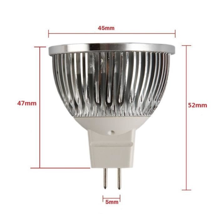 Lot de 4 ampoules spots à LED à basse consommation et forte puissance ...