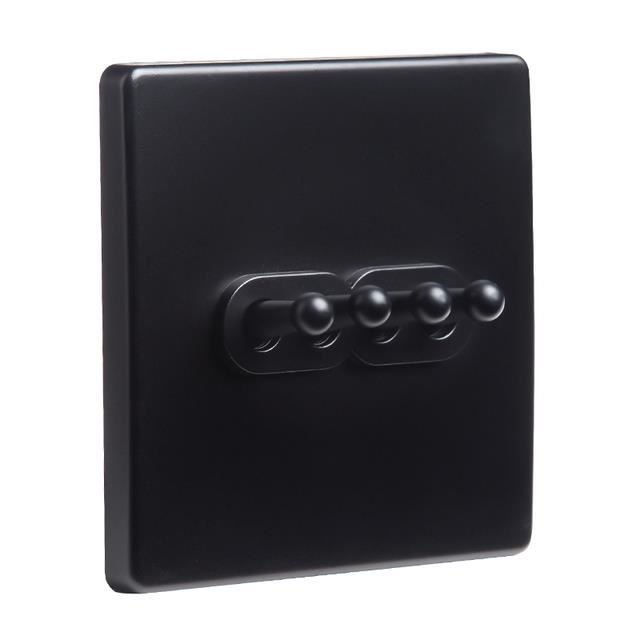 Interrupteur mural,4-Gang 2 Way Switch--Interrupteur mural à bascule en ...