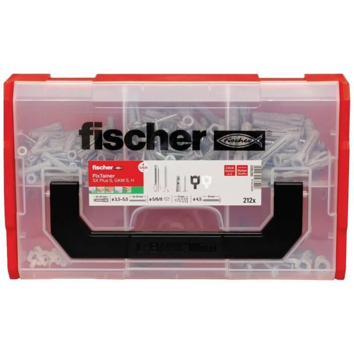 FixTainer SX Plus Set de fixation - FISCHER - 567903 212 pc(s) - Blanc ...