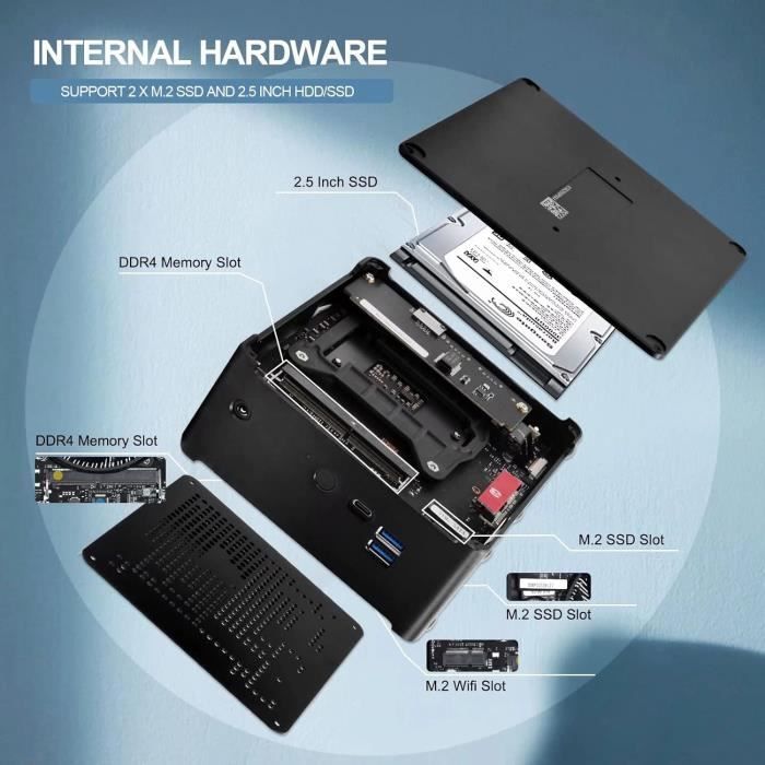 Mini Pc Windows 11 Desktop 9Th Gen I9 Mini Pc Ordinateur De Bureau Ddr4 ...