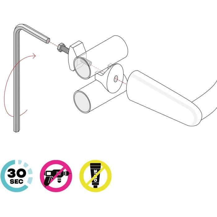 Handy Flex Tubes Ronds - Barre Porte-Serviettes, S'Adapte Directement ...