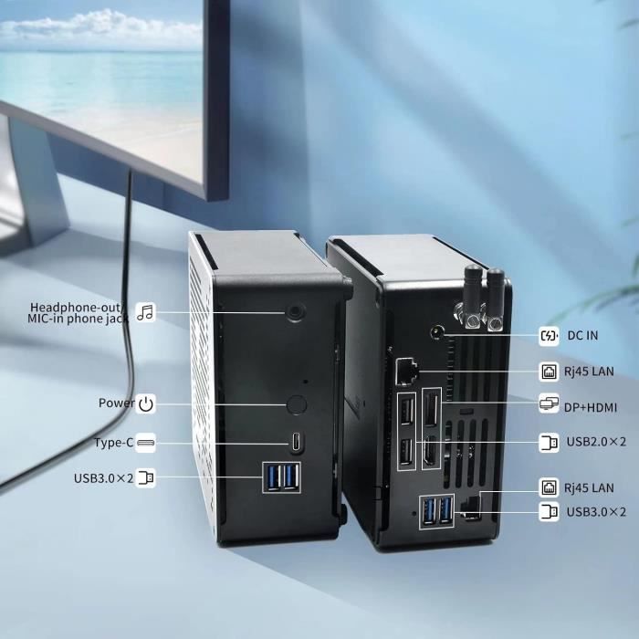 Mini Pc Windows 11 Desktop 9Th Gen I9 Mini Pc Ordinateur De Bureau Ddr4 ...