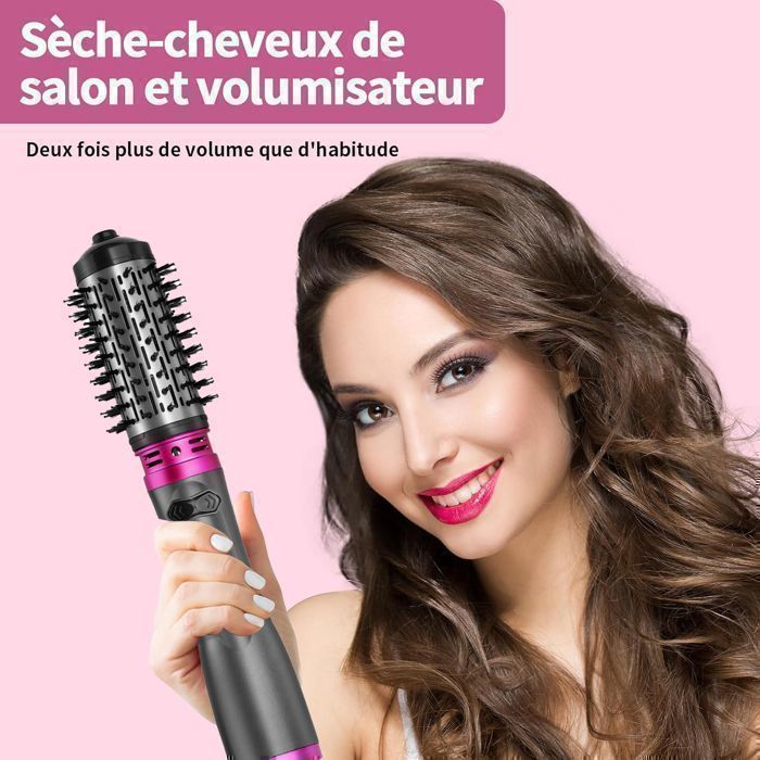 Brosse Soufflante Rotative Cheveux Courts-RITONDA- 2-en-1 - Moteur Sans ...