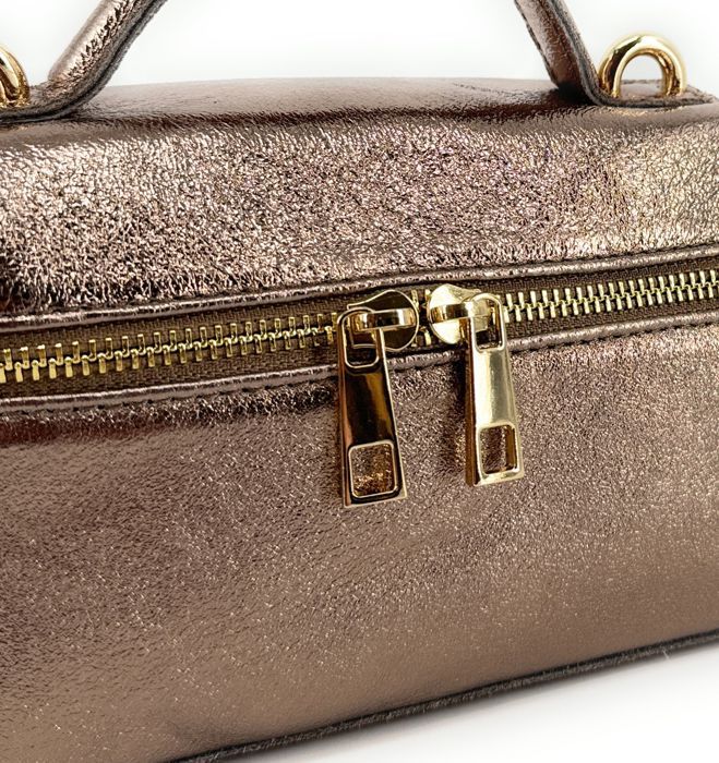 Sac à main en cuir irisé MICA Champagne Champagne - Cdiscount Bagagerie ...