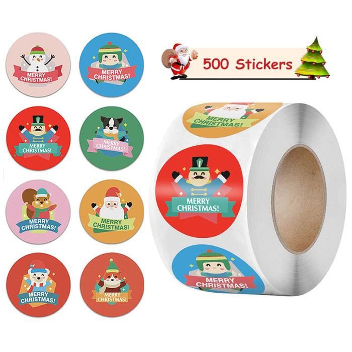 Autocollants de noël,Stickers de Noël,Étiquettes Joyeux Noël ...