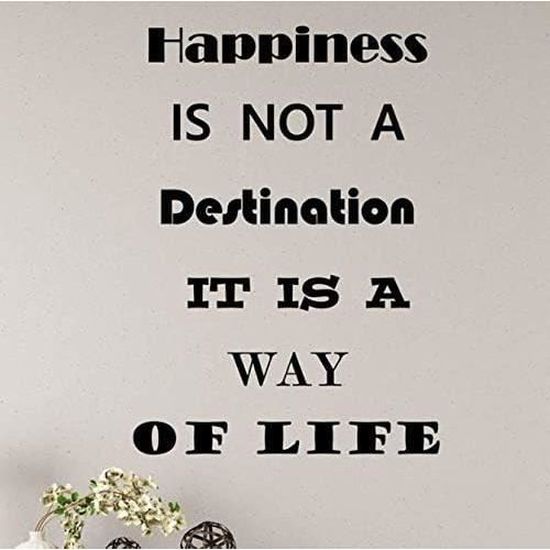 Sticker Mural En Vinyle Autocollant Motivation Citation Mot Bonheur Pas ...