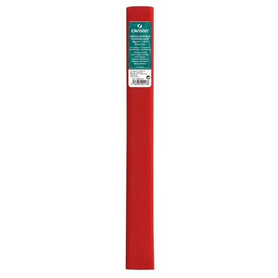 Papier crépon rouge vif 48g - 0.5cm x 2.5m (x1) REF/200002413 ...