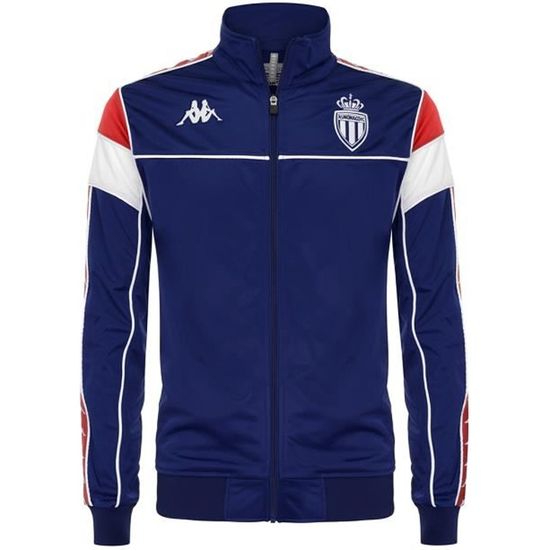 Sweat zippé Merez AS Monaco Homme Bleu - Kappa - Coupe ajustée - Logo ...