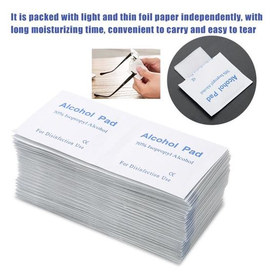 SURENHAP Tampon d'alcool Tampons à alcool jetables, 100 pièces, tampons ...