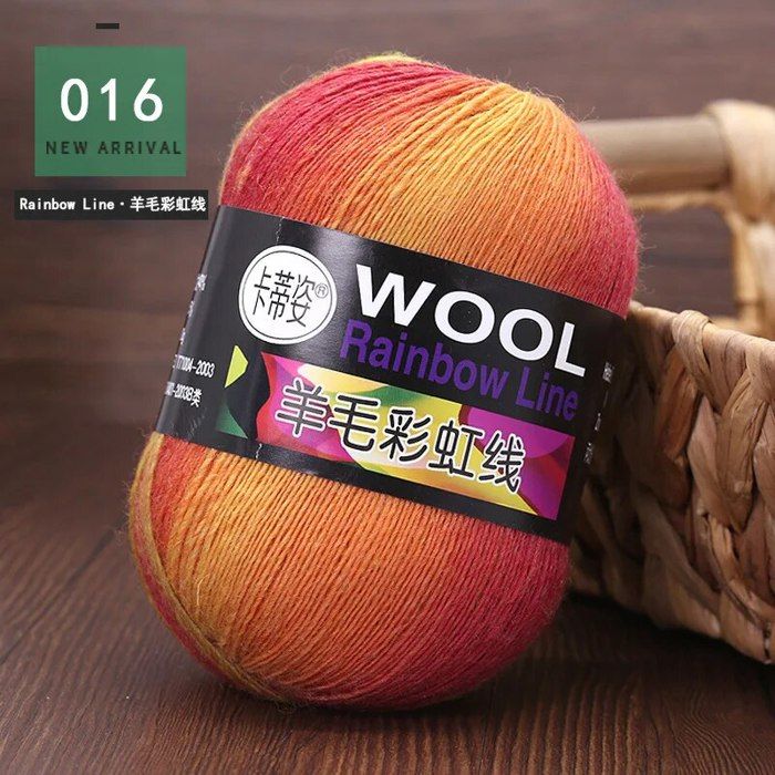 Teinture en fil de laine arc-en-ciel,nickel é de fleurs,anciers optique moyen,coton à la main ...