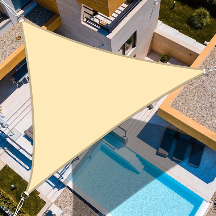 Voile d'ombrage Triangulaire 3x3x3m,Voile d’ombrage Triangle,Voile d ...