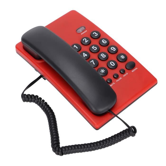 Téléphone filaire KXT504 téléphone fixe multifonctionnel sans batterie ...