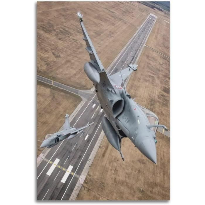 Poster Avion Militaire Rafale D Fighter Jet Poster Art Mural Rétro ...