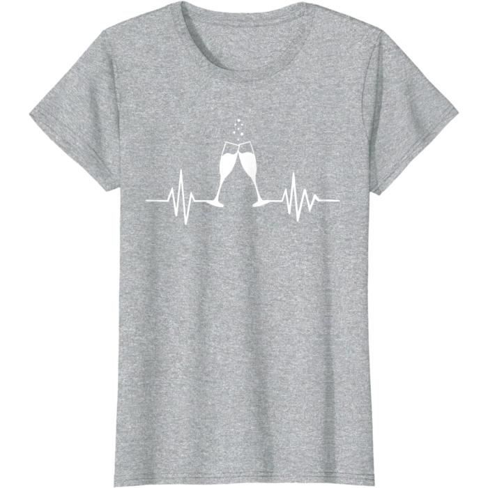 Fréquence des verres à vin mousseux T-Shirt.[Y1103] - La cave Cdiscount
