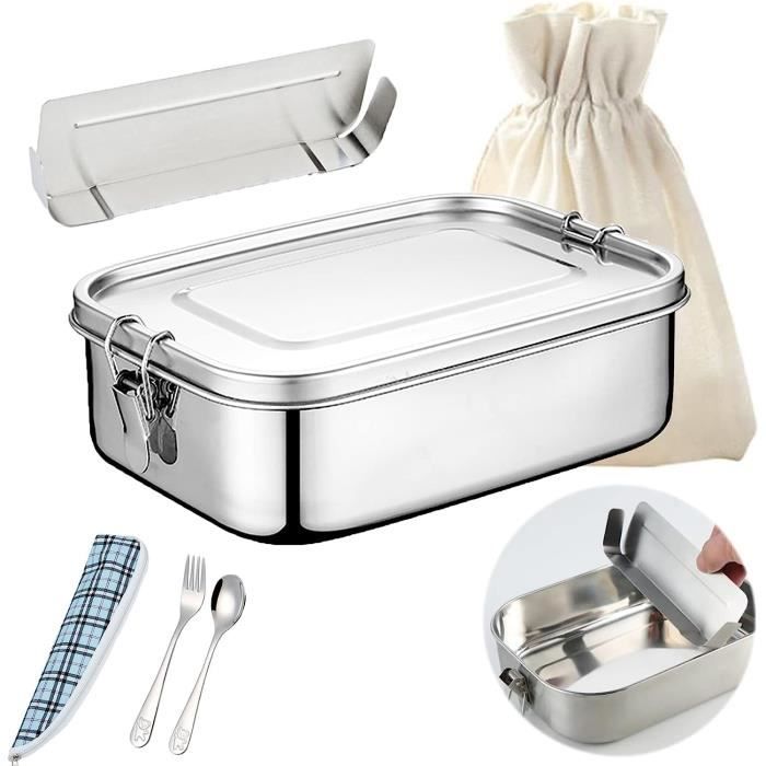 Lunch Box en Acier Inoxydable 1200ml Boîte à Déjeuner avec Compartiment ...