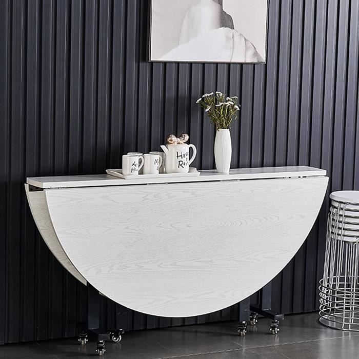 Table de Salle à Manger Rabattable, Table de Cuisine Pliable, Table ...