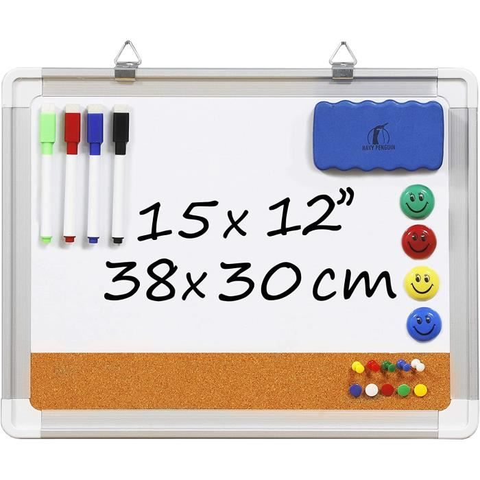 Tableau Blanc Magnetique-Tableau D’Affichage en Liège – 38x30 cm ...