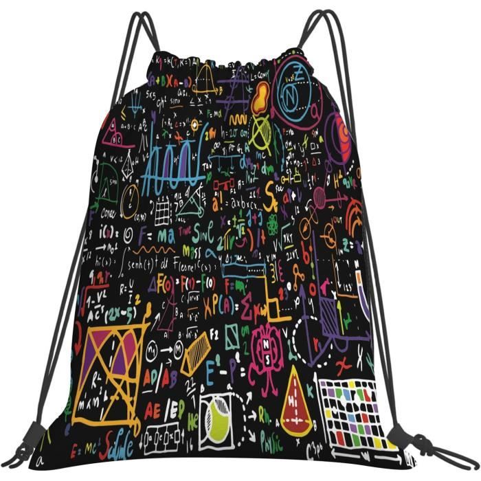 Sac À Cordon Tissu Sac Sport Gym D'École,Green Algebra Physical ...