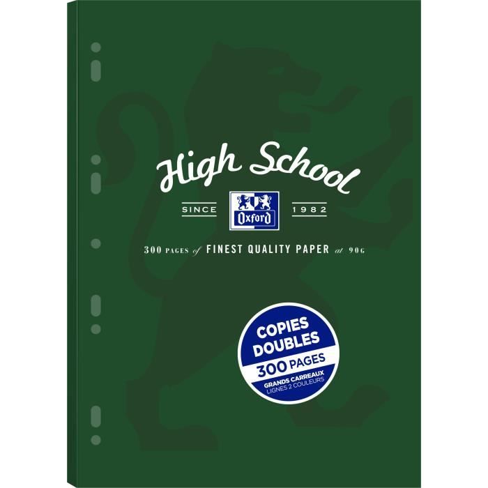 Copies doubles OXFORD high school perfore a4 etui 300p 90g seyes ...