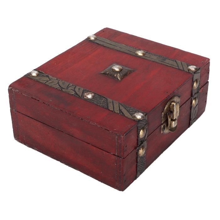 KIMISS Boîte de rangement Coffre de rangement coffre de rangement rouge ...