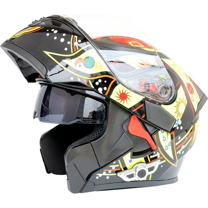 Bluetooth Casque Moto Modulable FlipUp Helmet Casques Motocross ...