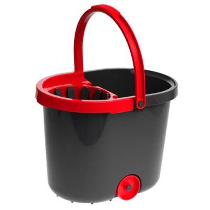 Seau avec Anse "Essoreur & Roues" 16L Gris - Cdiscount Maison