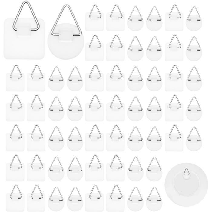 60 Pcs Crochet Adhésif Tableau Accroche Tableau Adhesif Accroche ...