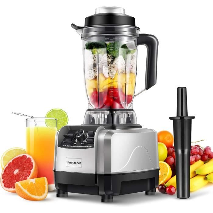 AMZCHEF Frullatore Professionale 2000w, Frullatore Tritatutto ...