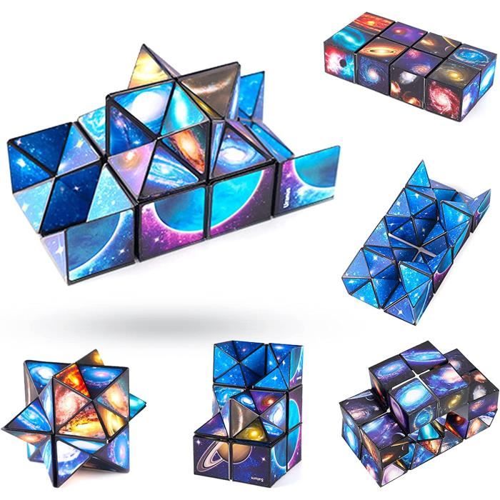 Magic Star Cube,Cube Magique étoile 2 en 1,3D Puzzle Cube,Cube 3D ...
