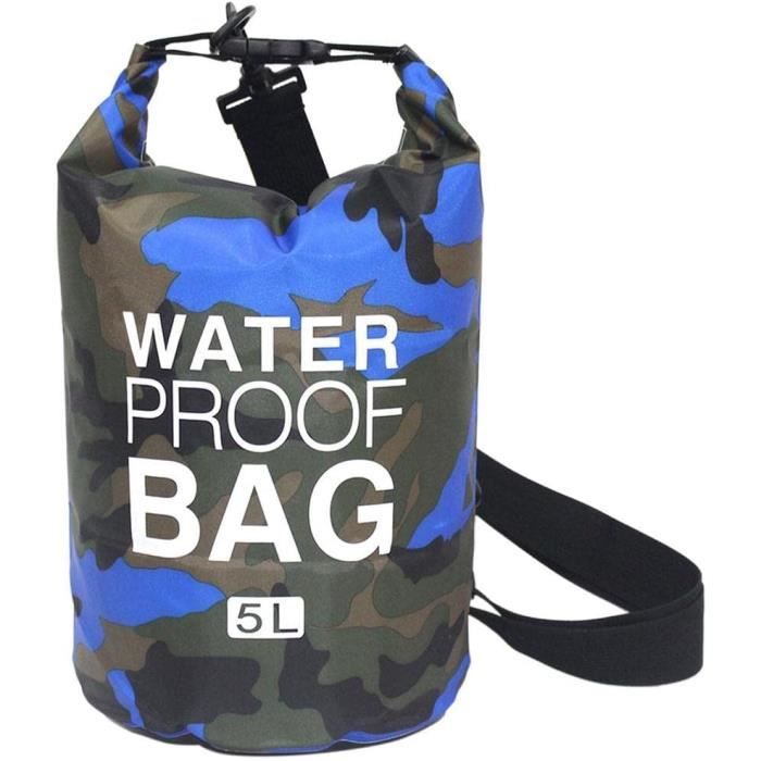 Sac Étanche pour Canyoning et Rafting - TRAHOO - Noir - 2L - PVC 500D ...