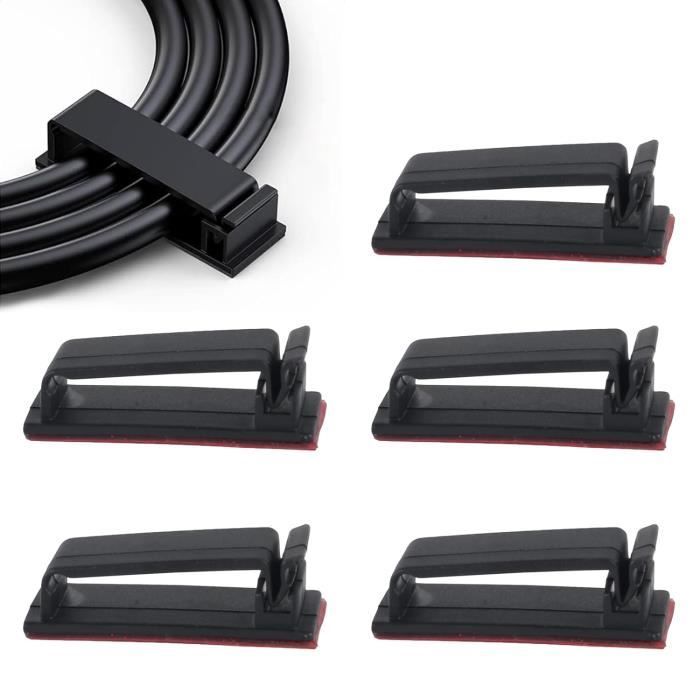 50Pcs Clips De Câble Adhésifs, Clips Câbles Adhésifs Rangement De ...