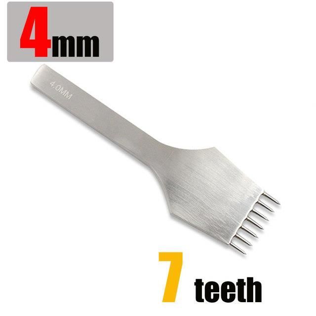 POINCON,4mm 7 teeth--Outil De Poinçonnage Du Cuir En Acier, Outil De ...