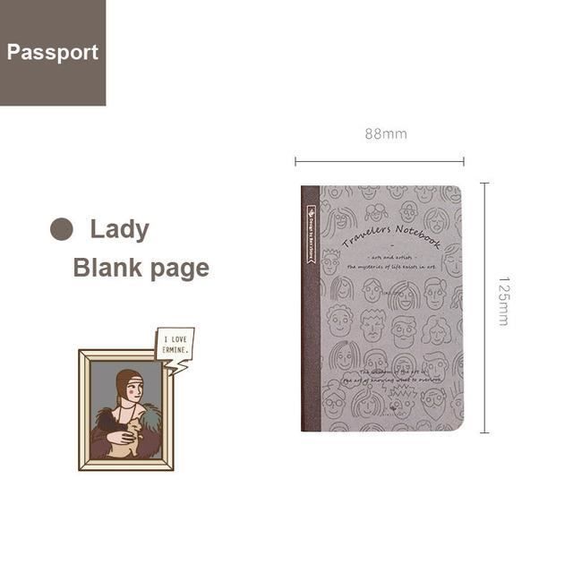 CARNET DE NOTES,Lady blank passport--série Vintage 8 modèles de ...
