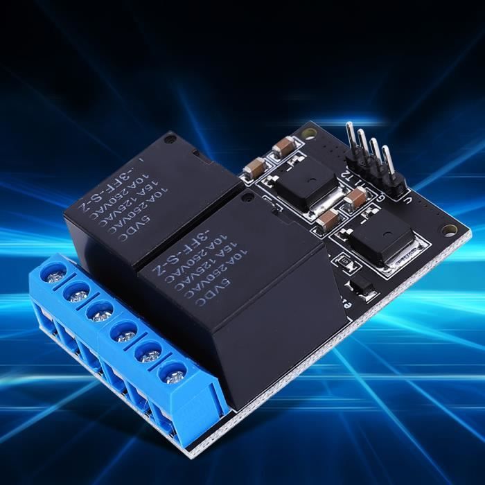 Module de relais DC 12V 2 Channel Relay Module, Bistable Self-Locking Low Pulse Trigger Board ...
