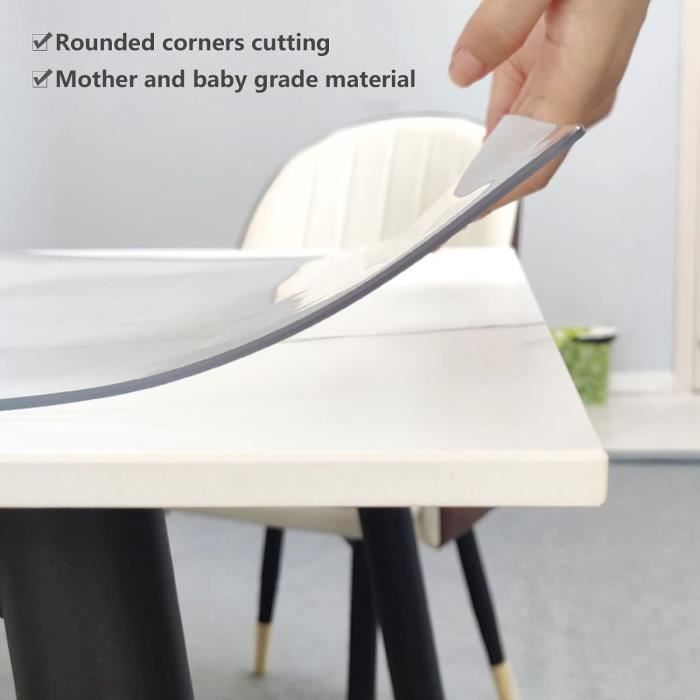 Film De Protection De Table Transparent De 2 Mm Avec Biseauté, Sous ...